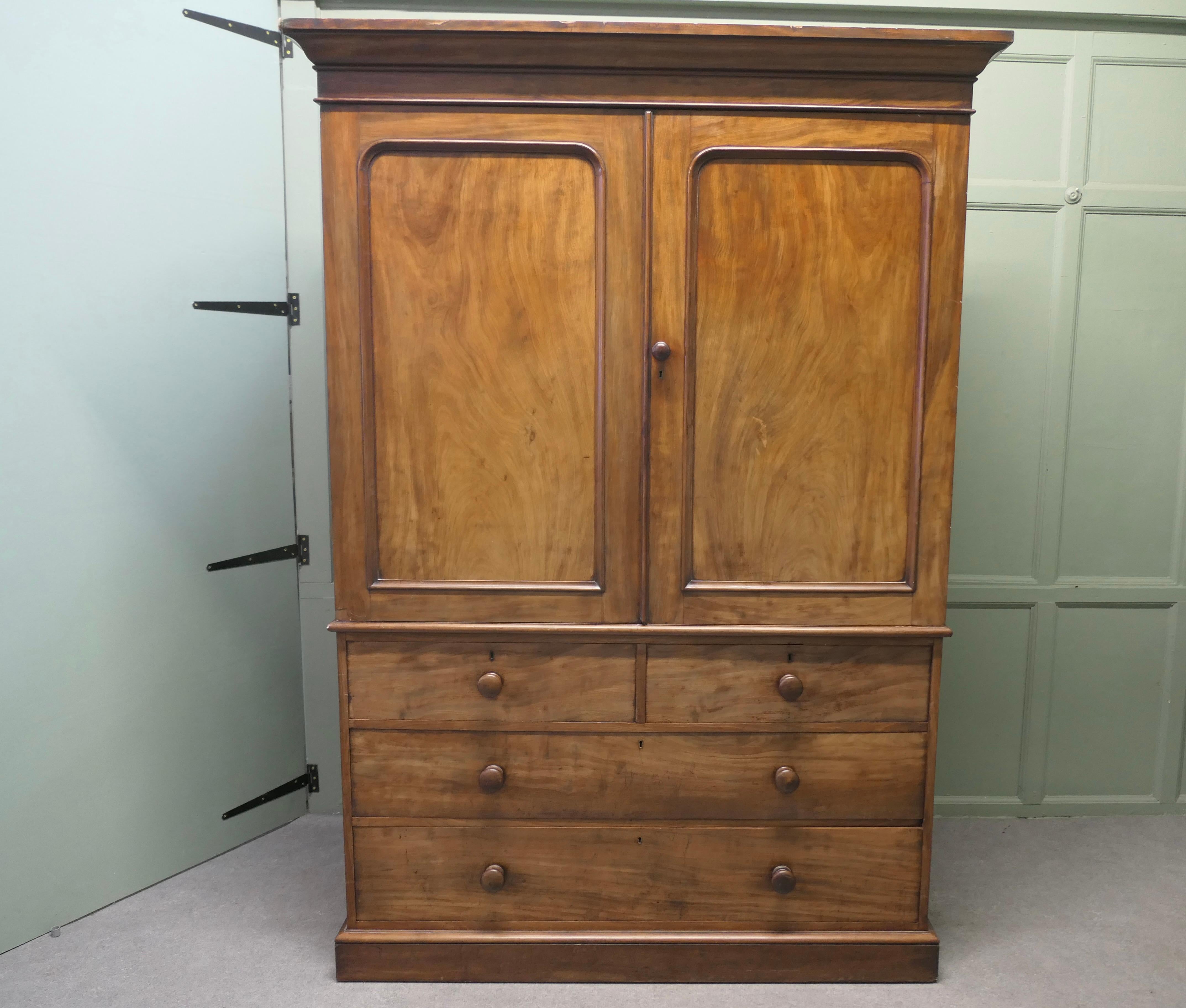 A Victorian Mahogany Linen Press, by Heal’s This is an appealing piece ...