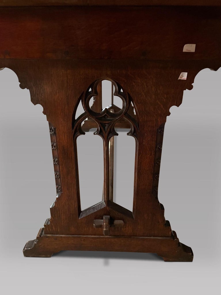 Victorian Oak Gothic Revival Table, c1860 For Sale at 1stDibs