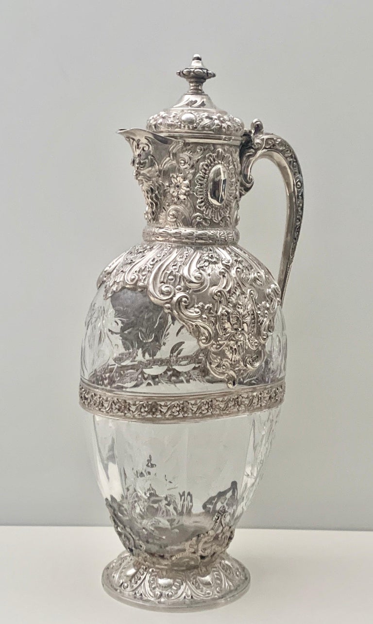 Victorian Silver-Mounted Antique Rock Crystal Glass Claret Circa 1892 ...