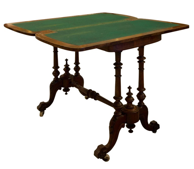 Victorian Walnut Card Table, circa 1880 at 1stDibs