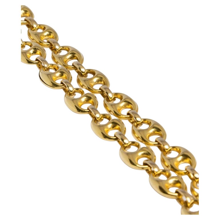 Vintage 18 karat anchor or mariner link necklace For Sale at 1stDibs