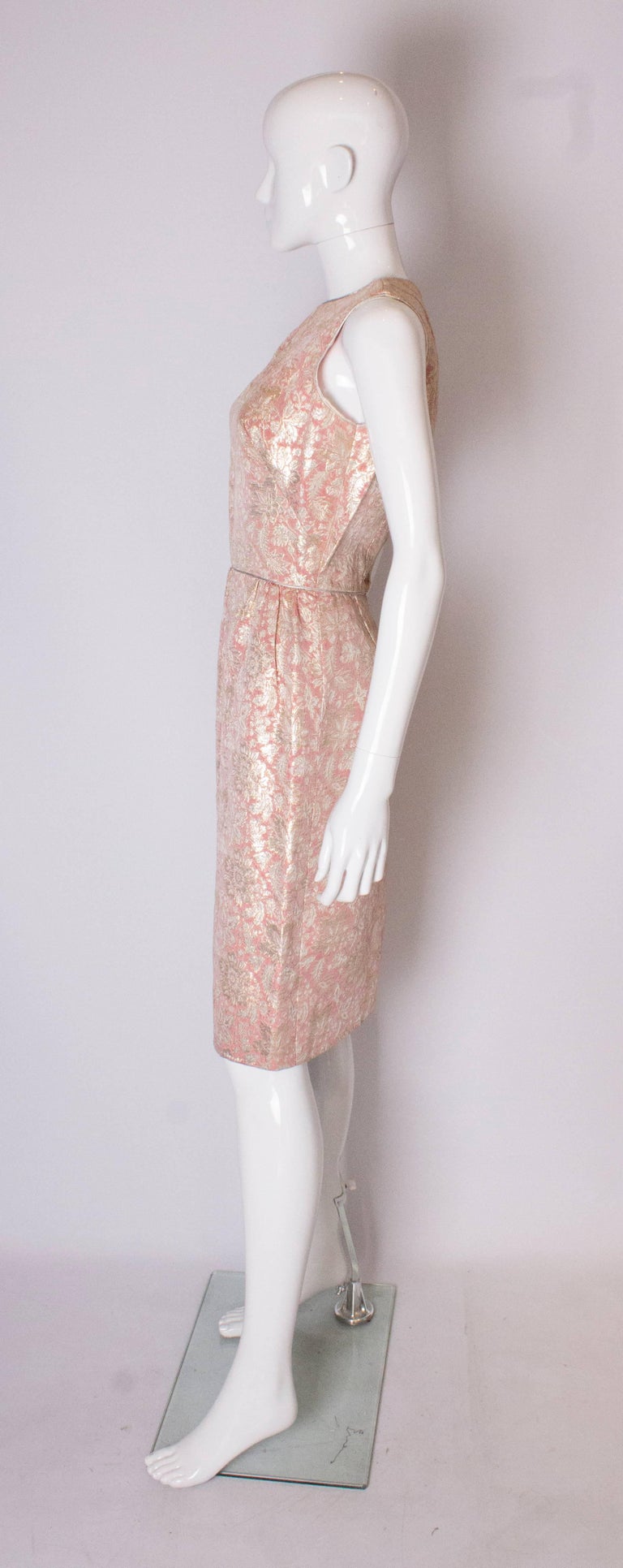 A Vintage 1950s Metallic Brocade Cocktail Dress For Sale At 1stdibs