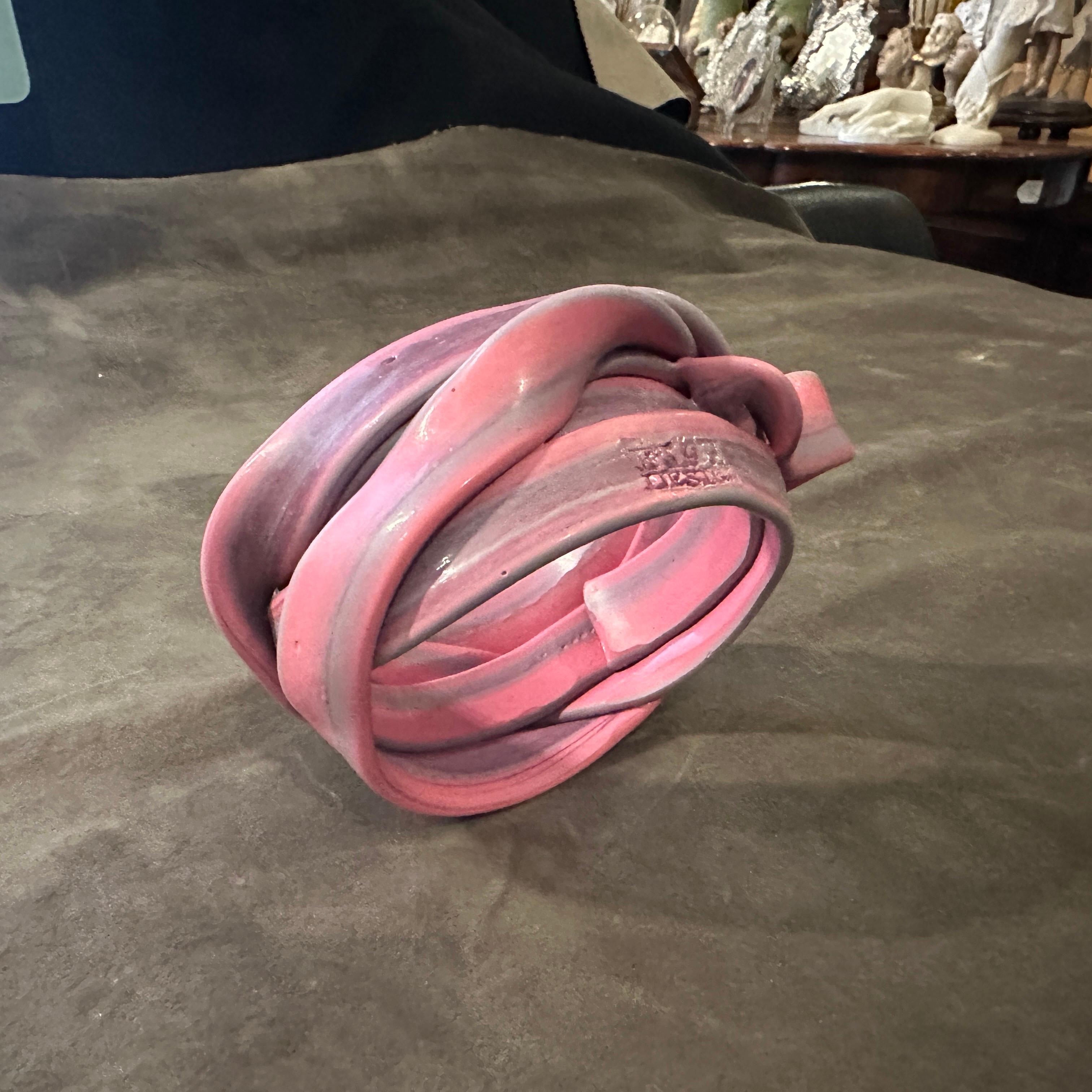 A Vintage 2016 Pink Rubber Bangle Bracelet by Gaetano Pesce for Corsi ...