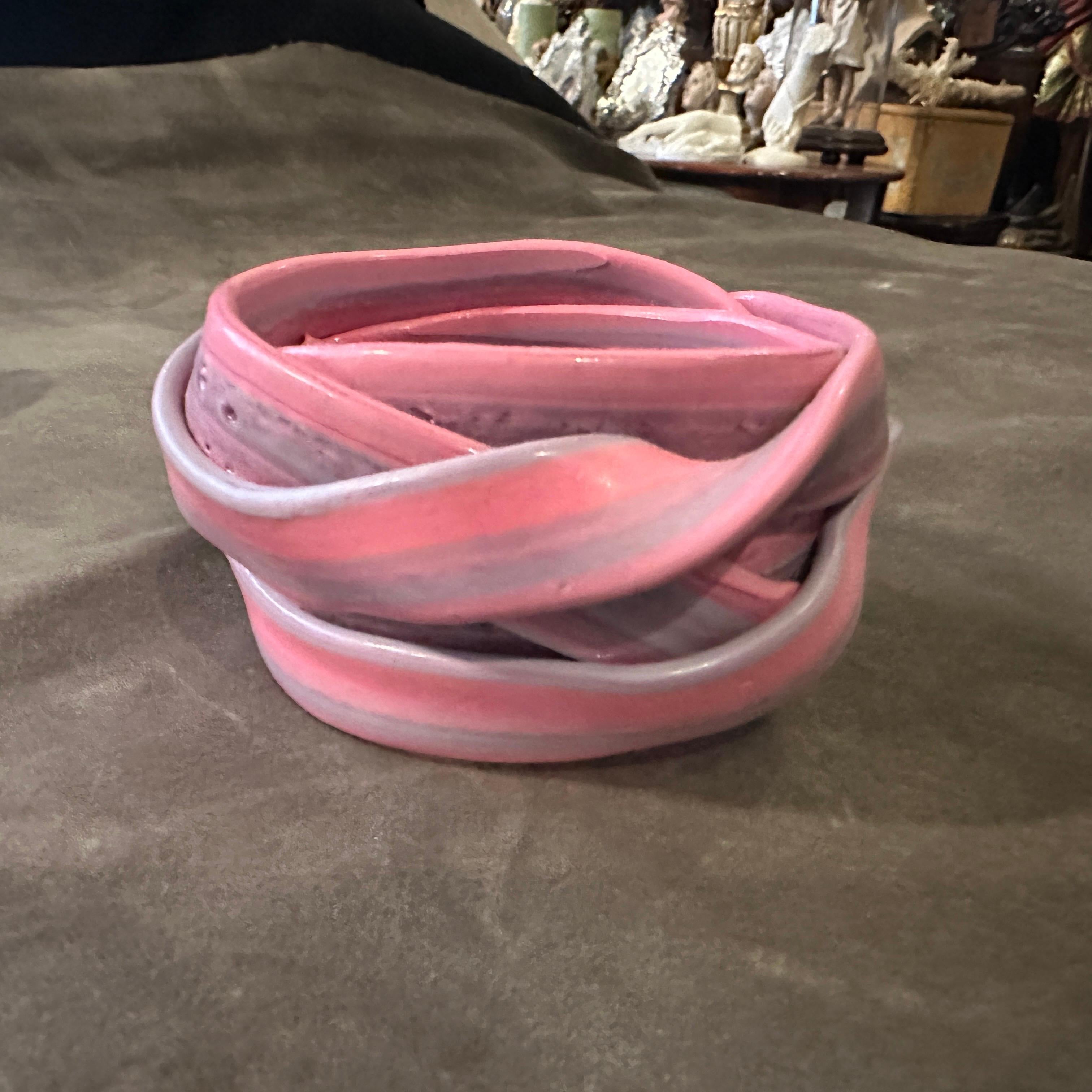 A Vintage 2016 Pink Rubber Bangle Bracelet by Gaetano Pesce for Corsi ...