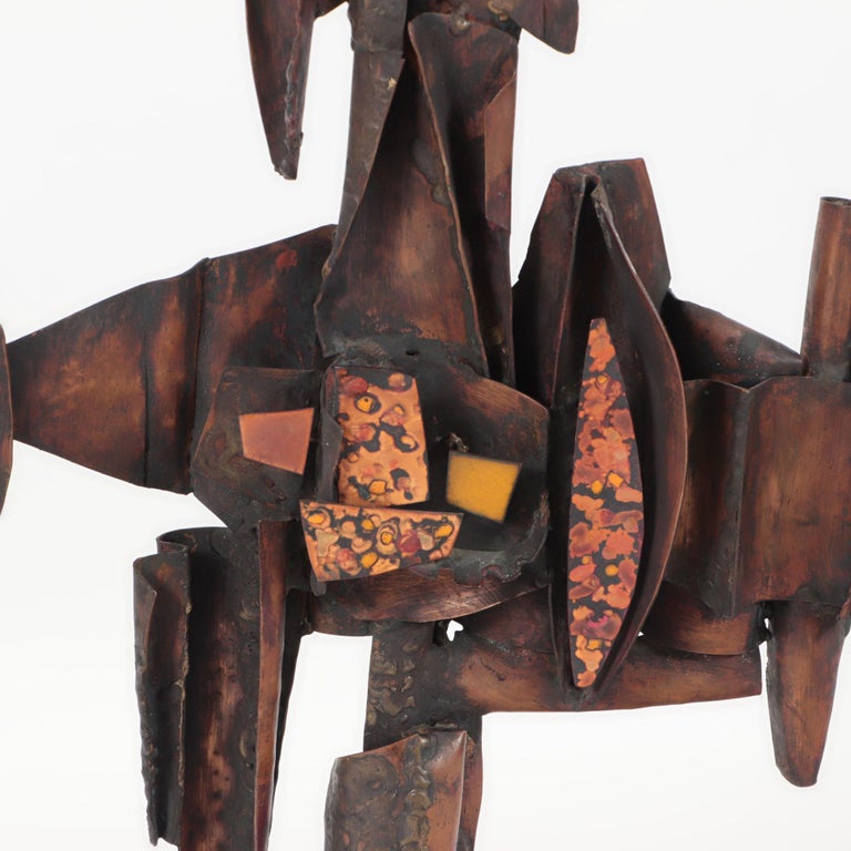 Vintage Brutalist Style Abstract Copper Table Sculpture circa 1970 For ...