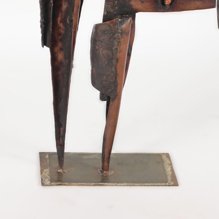 Vintage Brutalist Style Abstract Copper Table Sculpture circa 1970 For ...