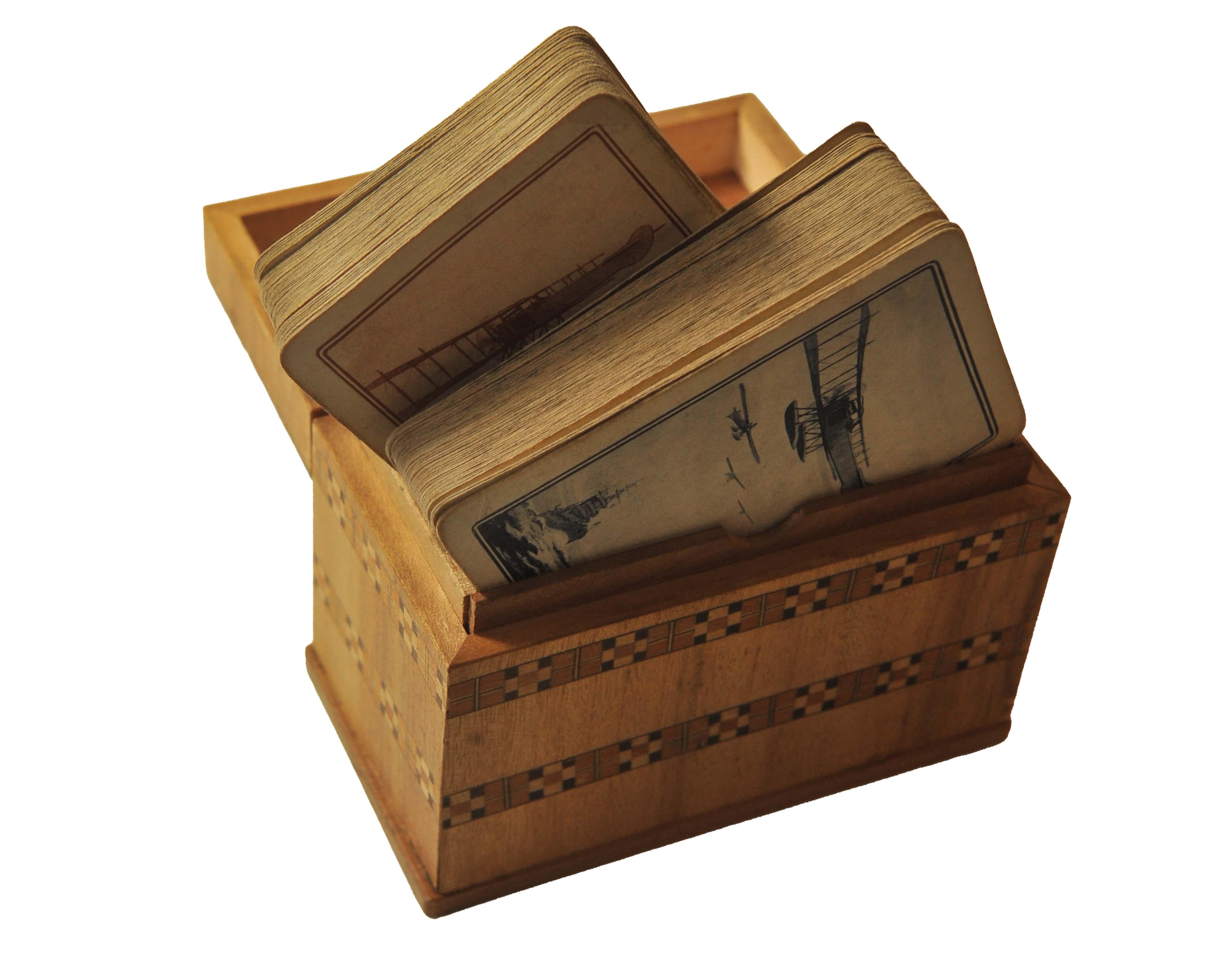 A WW1 Set of Military Interest Playing Cards with Tunbridge Ware Card ...