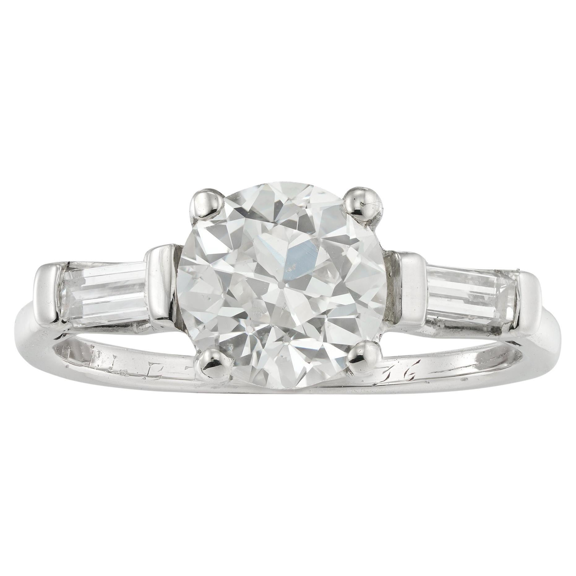 A Single Stone Diamond Ring For Sale at 1stDibs