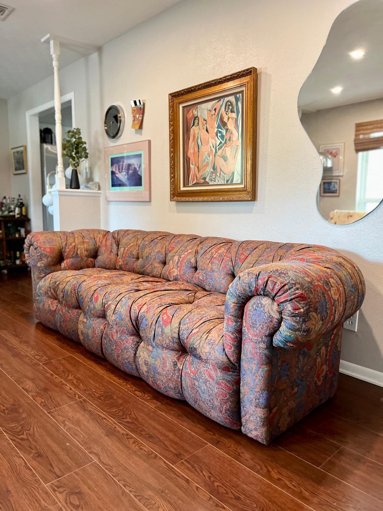 90s pattern couch