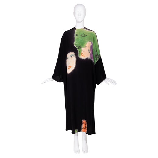 Purple silk velvet Opéra coat Halston For Sale at 1stDibs