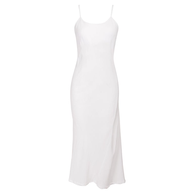 A/W 1994 Comme des Garcons White Spaghetti Strap Maxi Dress For Sale at ...