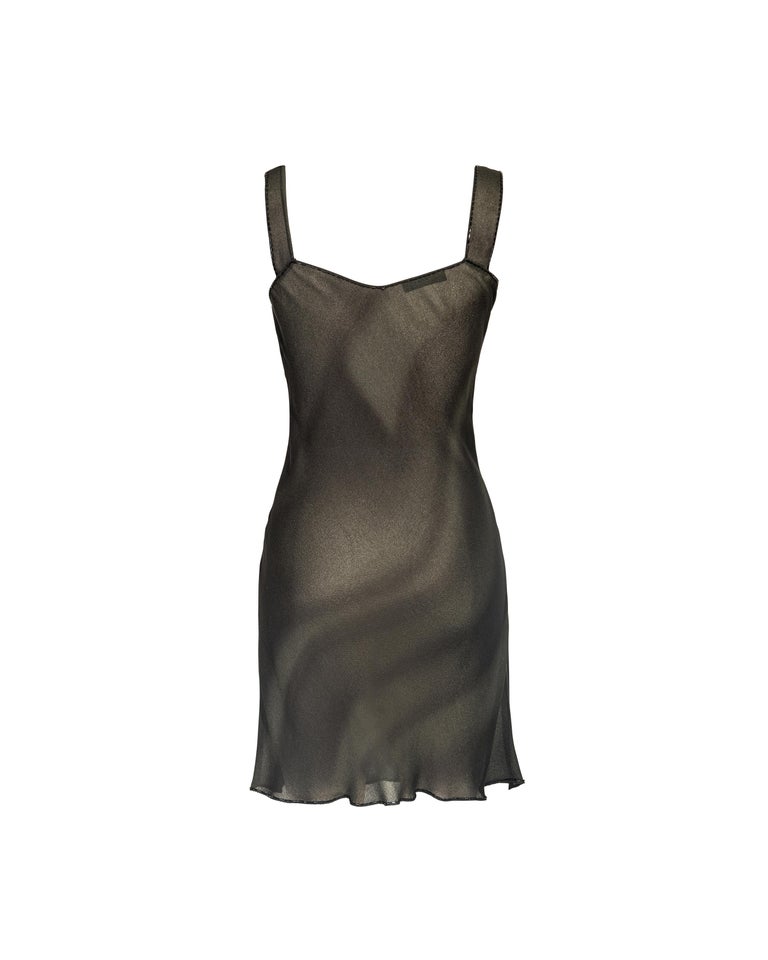 A/W 1997 Prada by Miuccia Prada Deep Green Embellished Slip Dress For ...