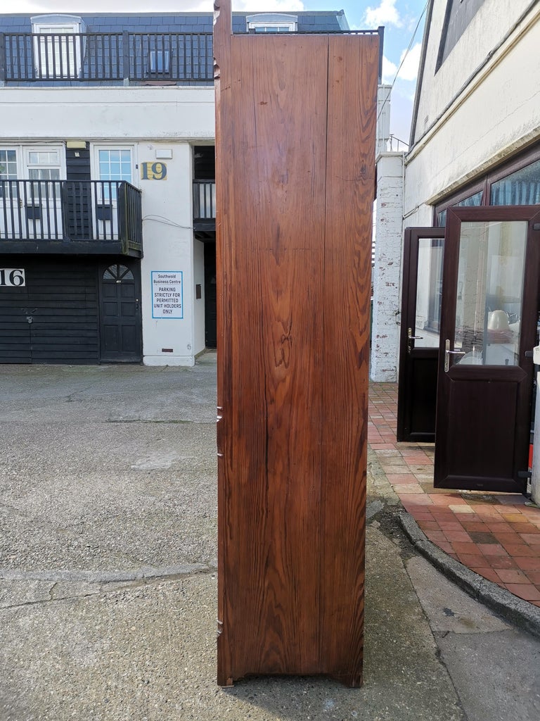 A W N Pugin. Gothic Revival Four Door Pitch Pine Wardrobe with ...
