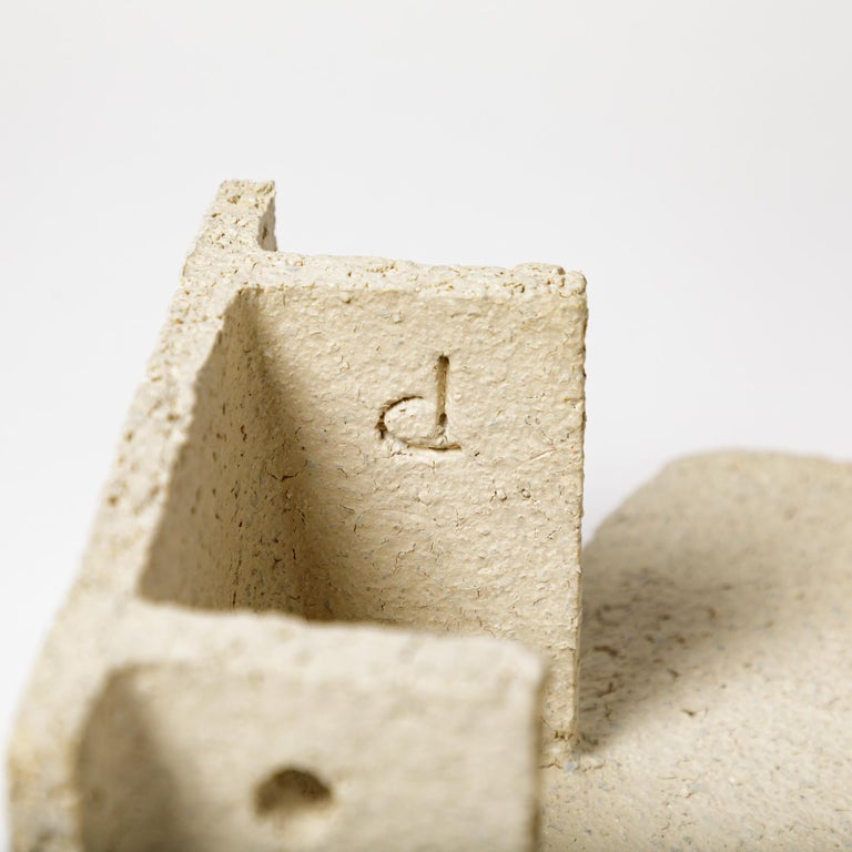 Wall Ceramic Sconce with White Glaze Decoration by Denis Castaing ...