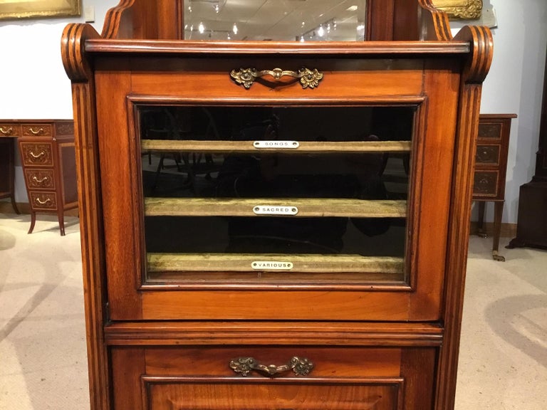 Walnut Late Victorian Period Music Cabinet at 1stDibs