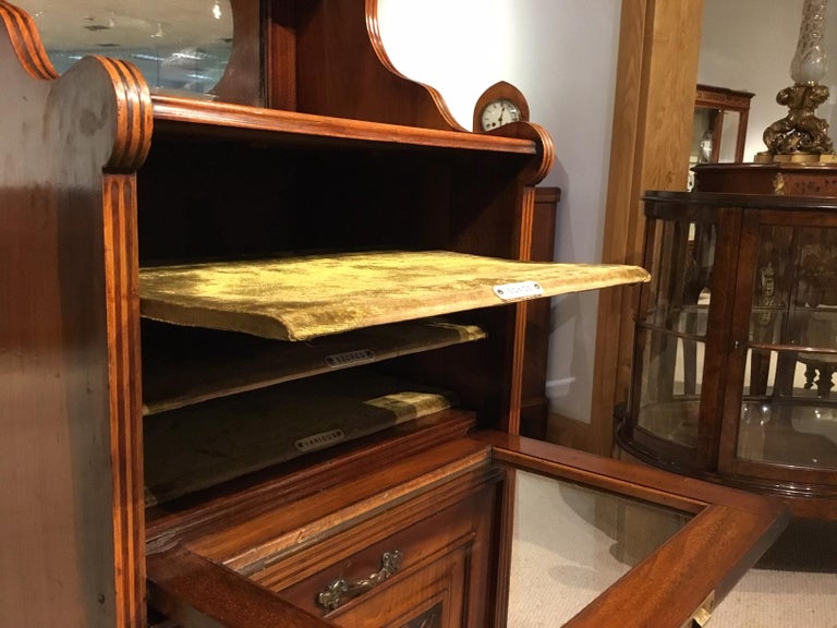 Walnut Late Victorian Period Music Cabinet at 1stDibs