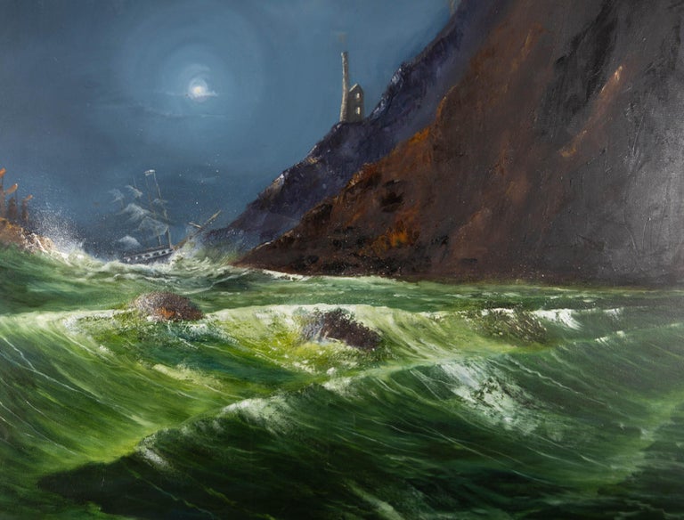 A. Watkins - A. Watkins - Contemporary Acrylic, Dashed Upon The Rocks ...