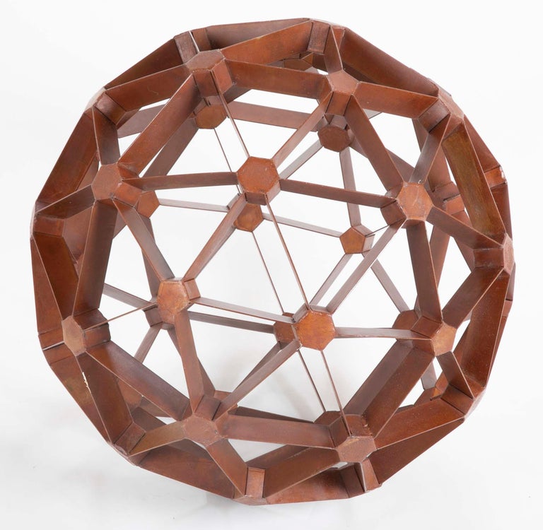 Waxed Steel Geodesic Sphere For Sale at 1stDibs