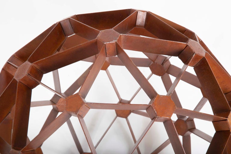 Waxed Steel Geodesic Sphere For Sale at 1stDibs