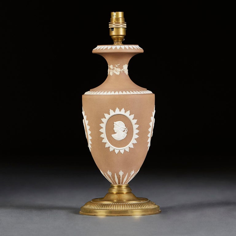 Wedgwood Brown Jasper Ware Lamp For Sale at 1stDibs