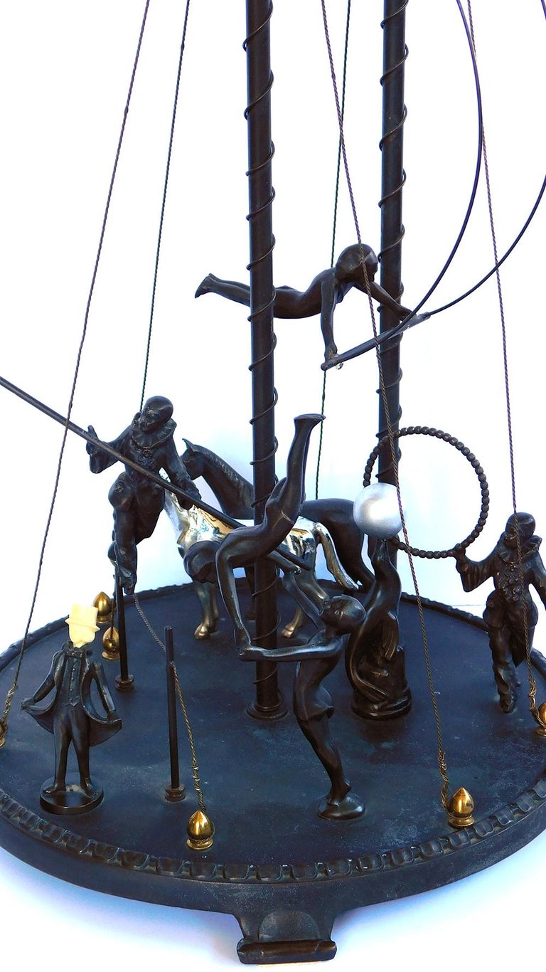 Whimsical French 1950s Cast Bronze Circus Ring at 1stDibs