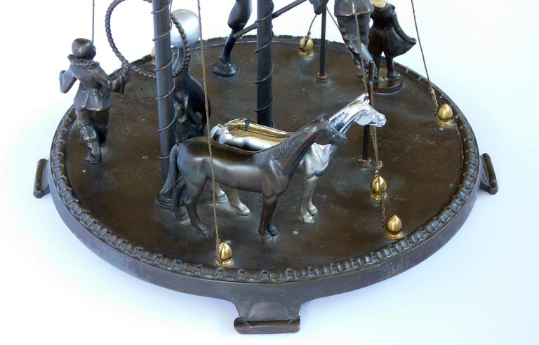 Whimsical French 1950s Cast Bronze Circus Ring at 1stDibs