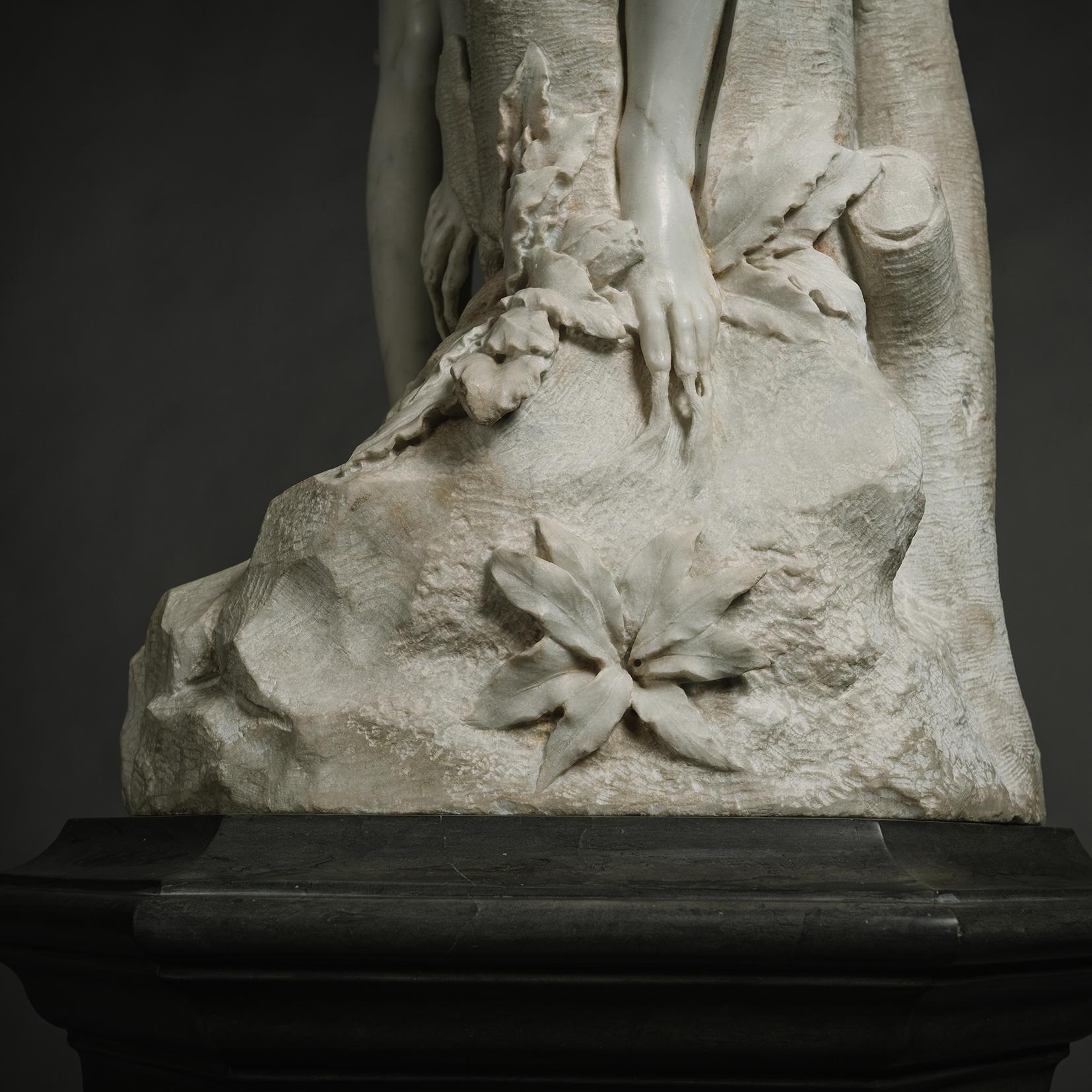 A White Statuary Marble Figural Group of Apollo and Daphne After ...