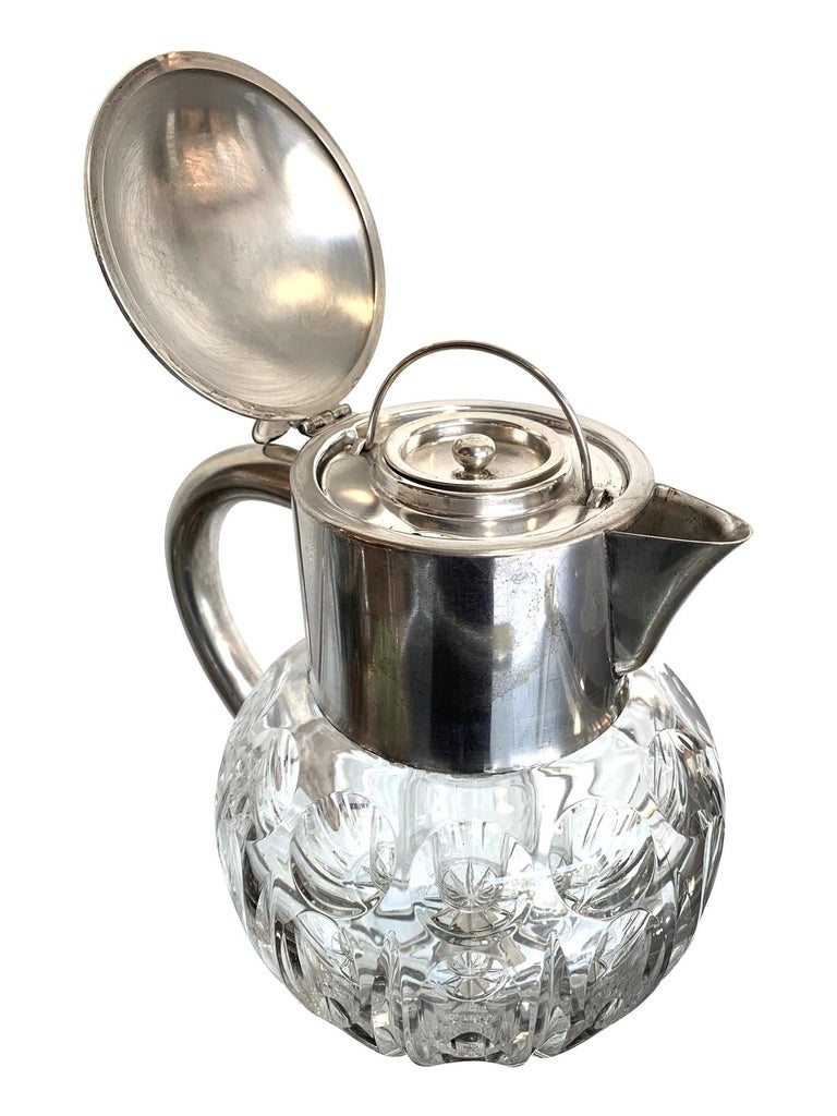 Wmf Silver Plated Crystal Lemonade / Cocktail Jug Engraved with Circle ...