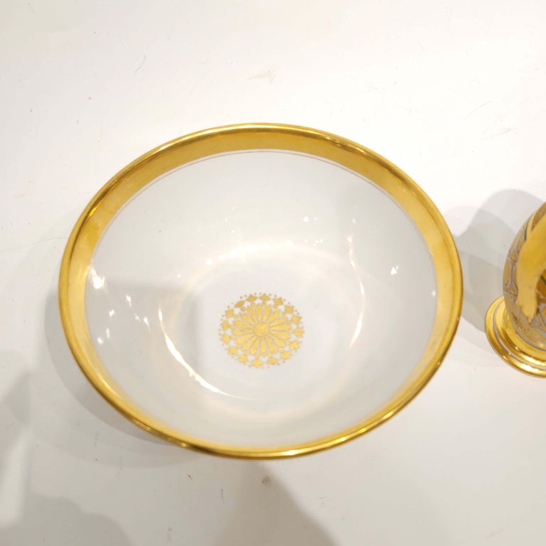 Wonderful Old Paris Porcelain Empire Pitcher and Basin, circa 1800 For ...