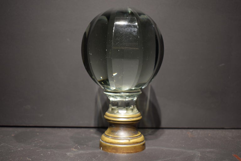 Wonderful Rare Large Bronze and Crystal Newel Post Finial For Sale at ...