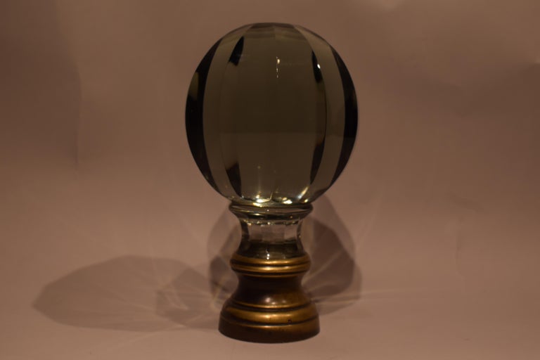 Wonderful Rare Large Bronze and Crystal Newel Post Finial For Sale at ...