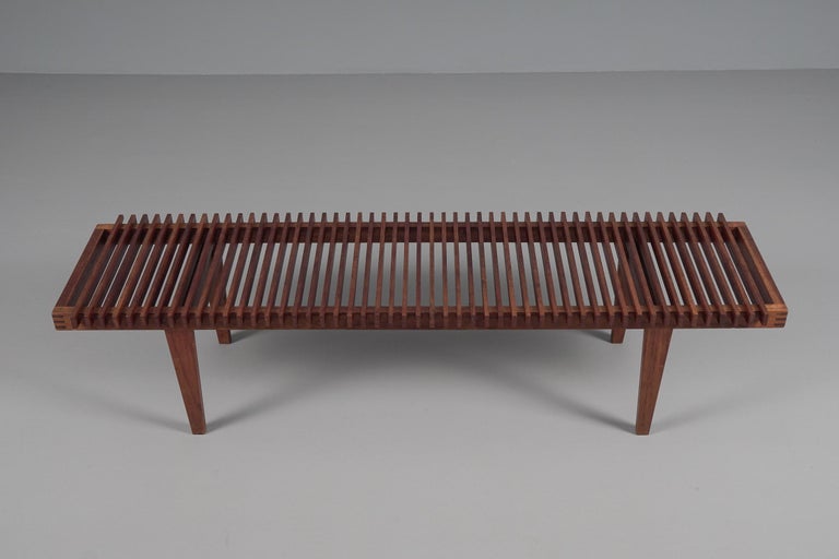 Wonderful Scandinavian Teak Slatted Bench from the 1960s For Sale at ...