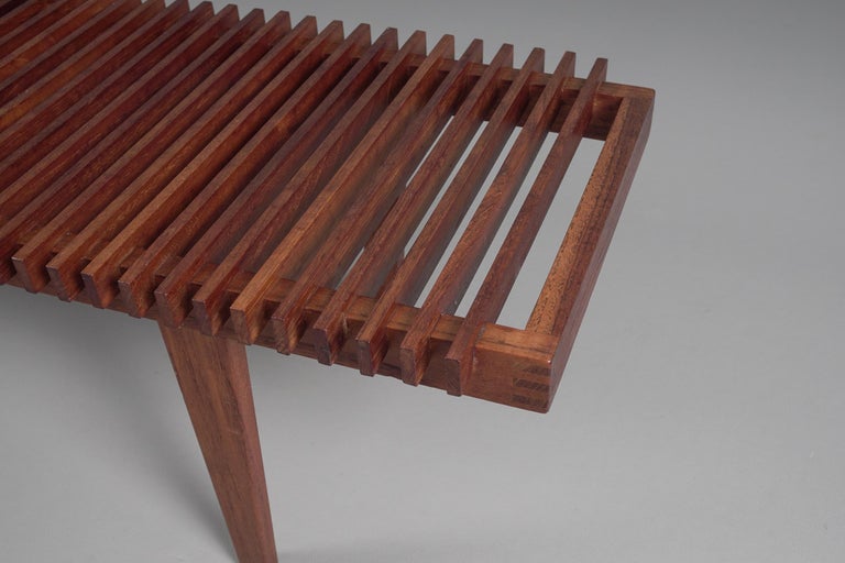 Wonderful Scandinavian Teak Slatted Bench from the 1960s For Sale at ...