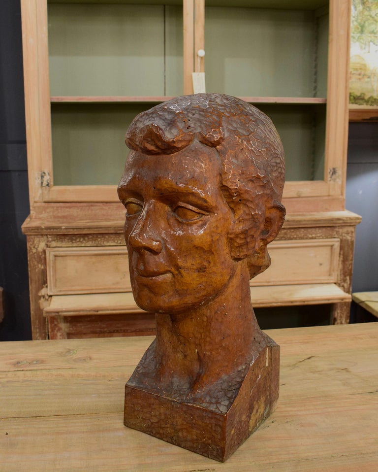 Wooden Head Bust by the Catalan Artist Xavier Ruscallleda For Sale at ...