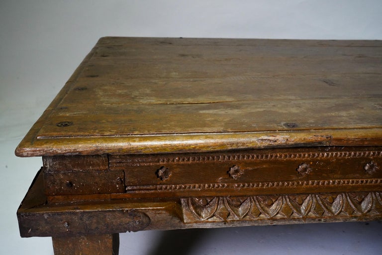 A Wooden Indian Daybed / Coffee Table With Baluster Legs For Sale at ...