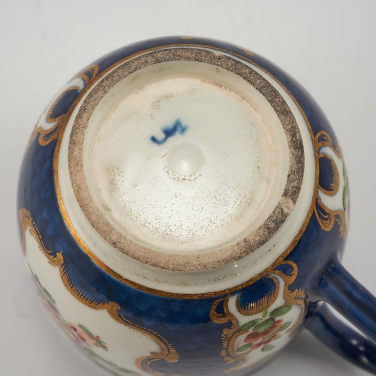 Worcester First Period Porcelain Scale Blue Coffee Cup and Saucer ...