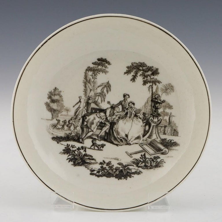 Worcester Porcelain Hancock L'amour Print Coffee Cup and Saucer, circa ...