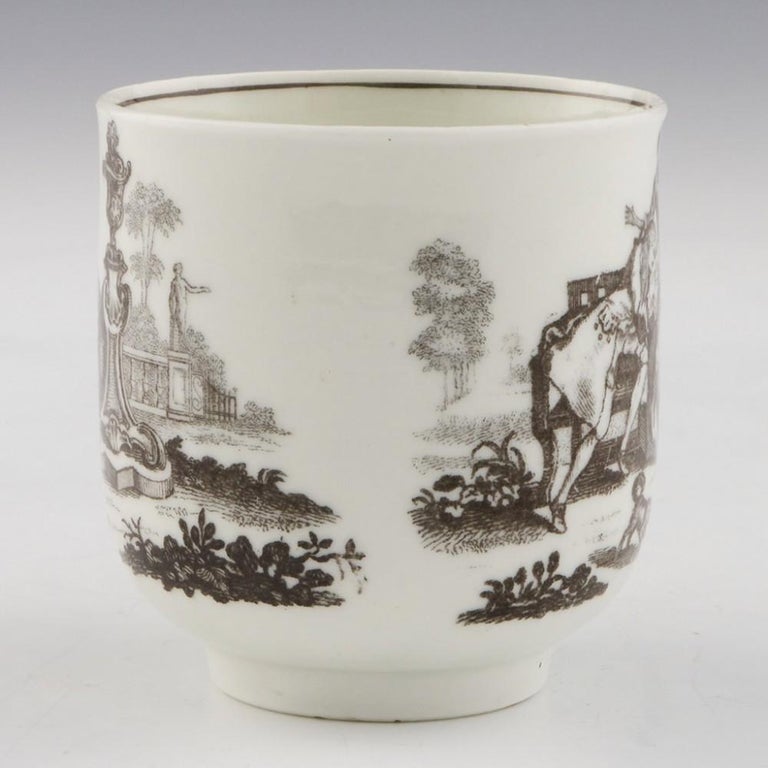 Worcester Porcelain Hancock L'amour Print Coffee Cup and Saucer, circa ...