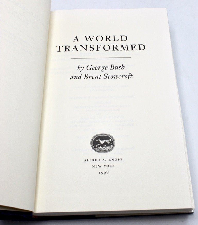 A World Transformed, Signed by George Bush and Brent Scowcroft at 1stDibs