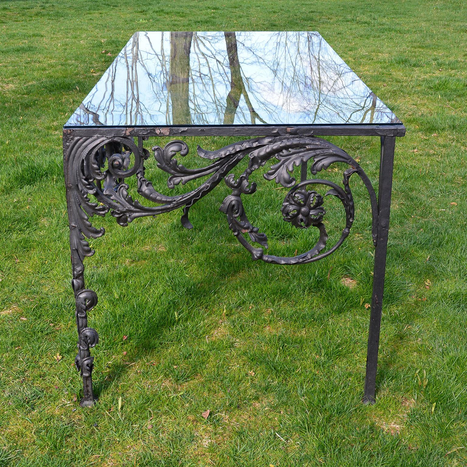 Black Iron Decorative Console Table at 1stDibs | black wrought iron decor