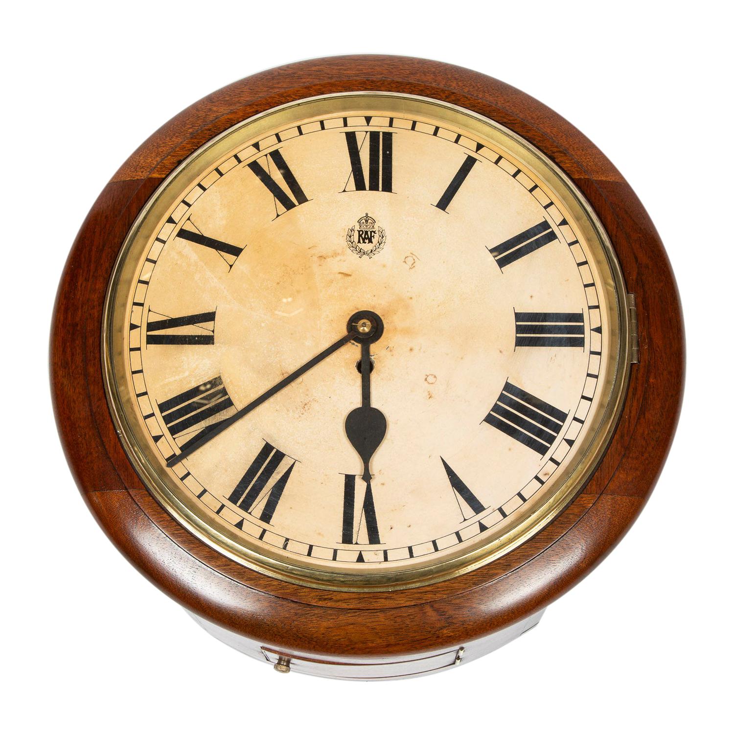 World War 2 / WWII Era Wooden Airplane Propeller Folk Art Mantel Clock ...