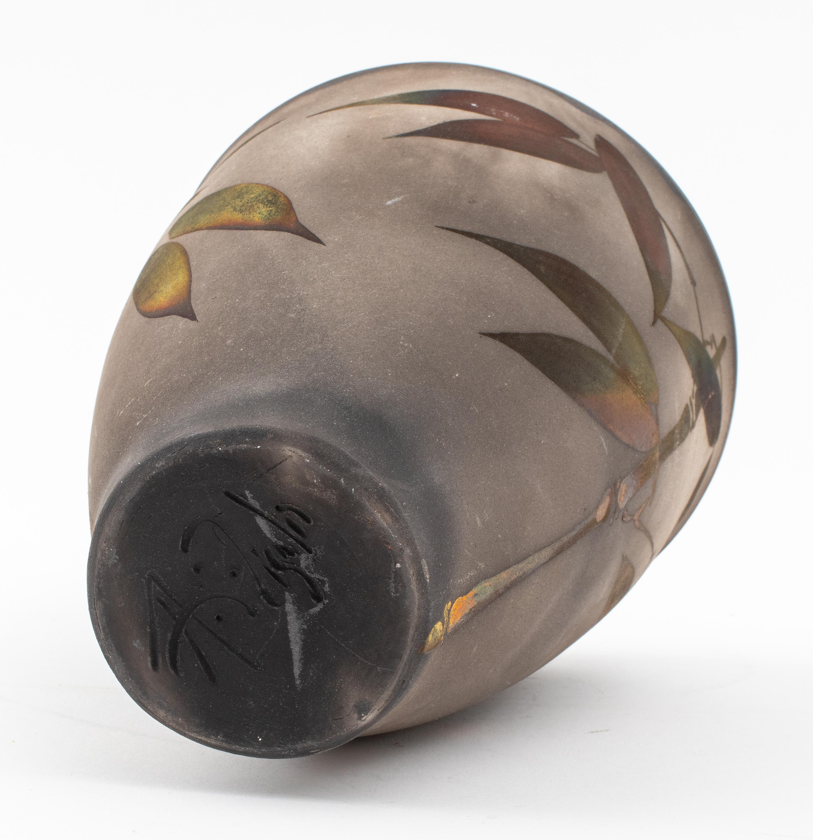 A. Zigola, Raku-fired Japonesque Vase For Sale at 1stDibs