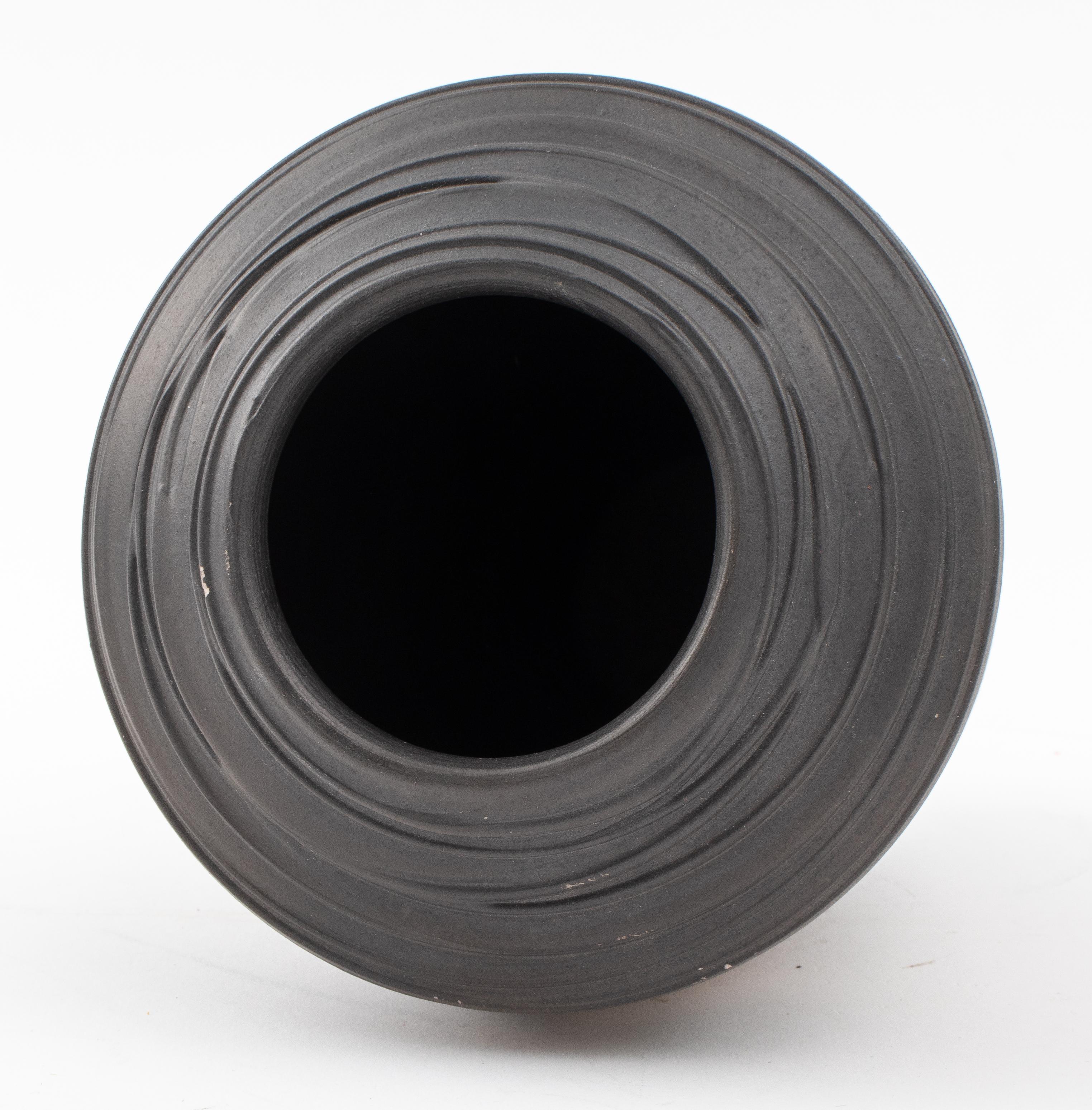 A. Zigola, Raku-fired Japonesque Vase For Sale at 1stDibs