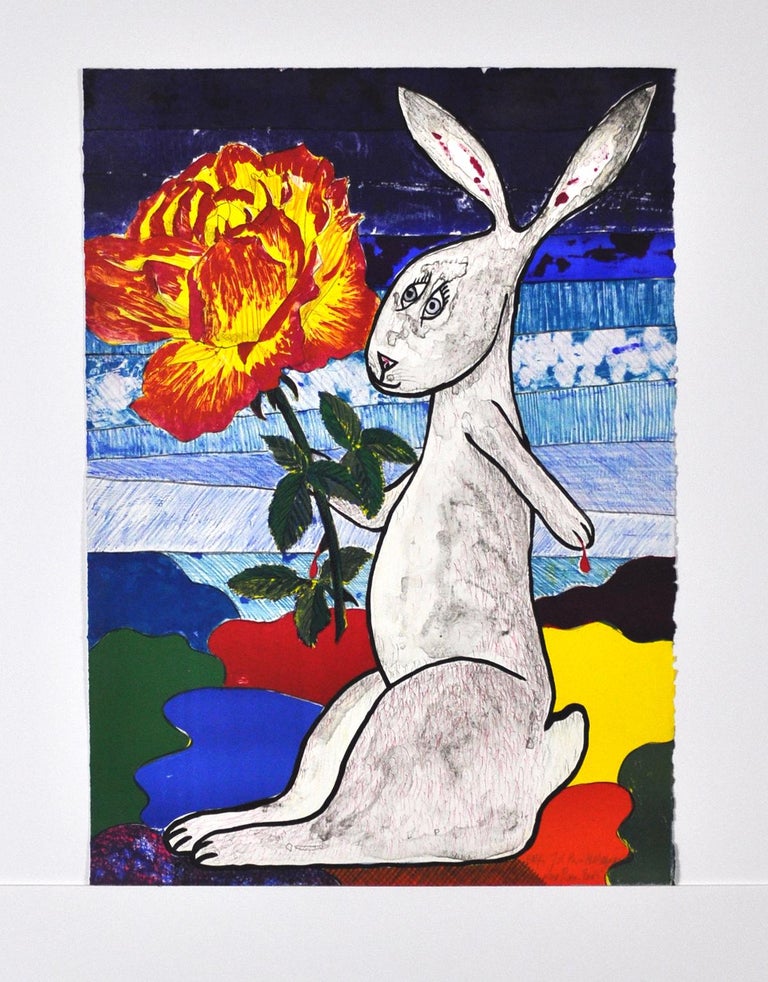 Lars Ravn - Scandinavian Lithograph "Bunny" by Danish artist Lars Ravn ...