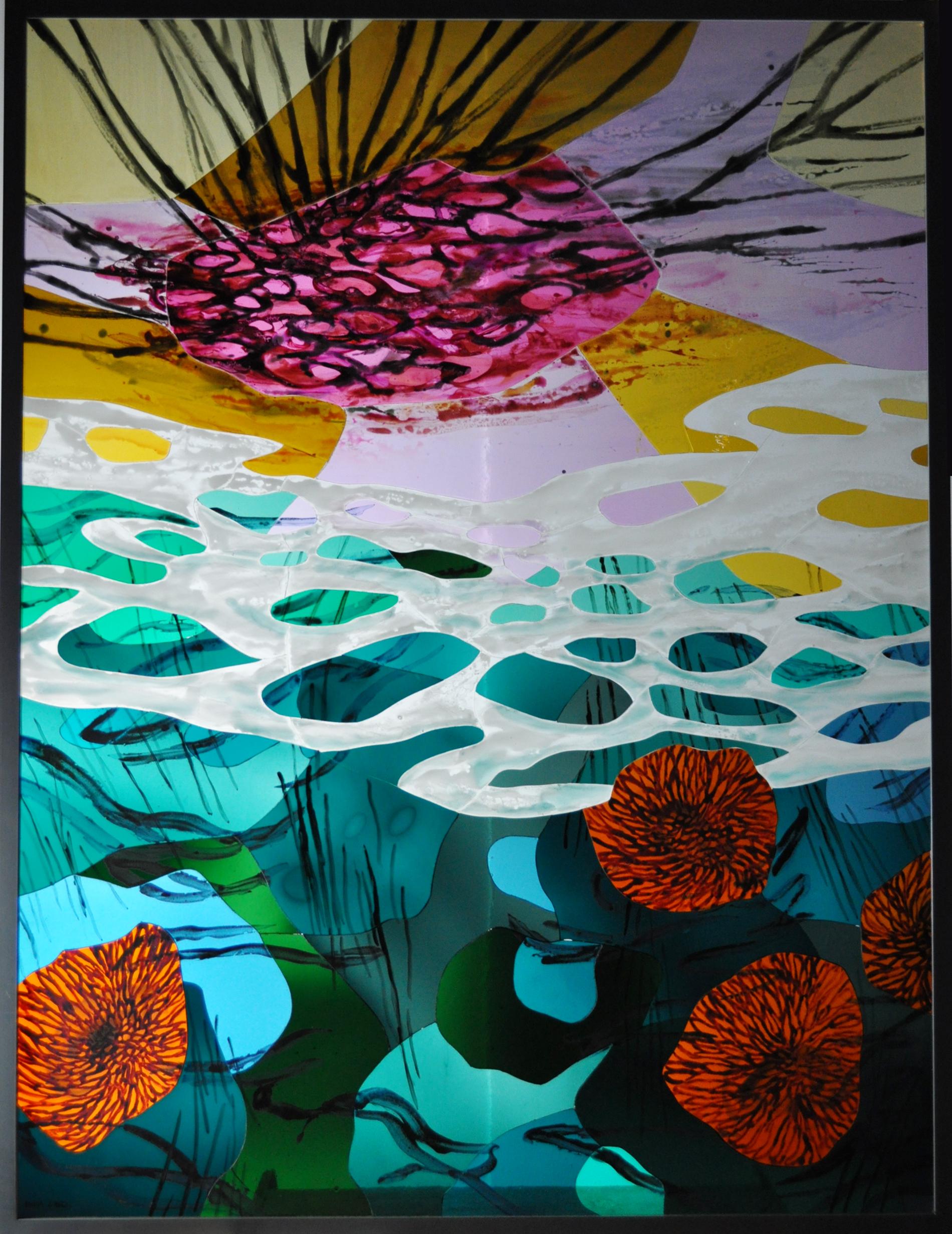 Inka Sigel - Scandinavian Stained Glass Window "Milder Winter" For Sale ...