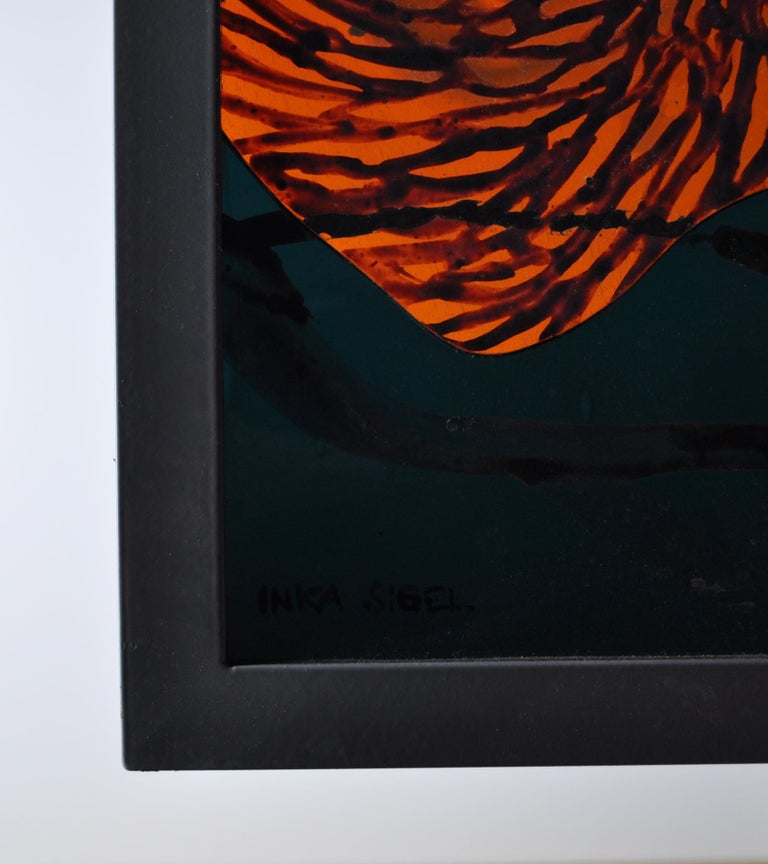 Inka Sigel - Scandinavian Stained Glass Window "Milder Winter" For Sale ...