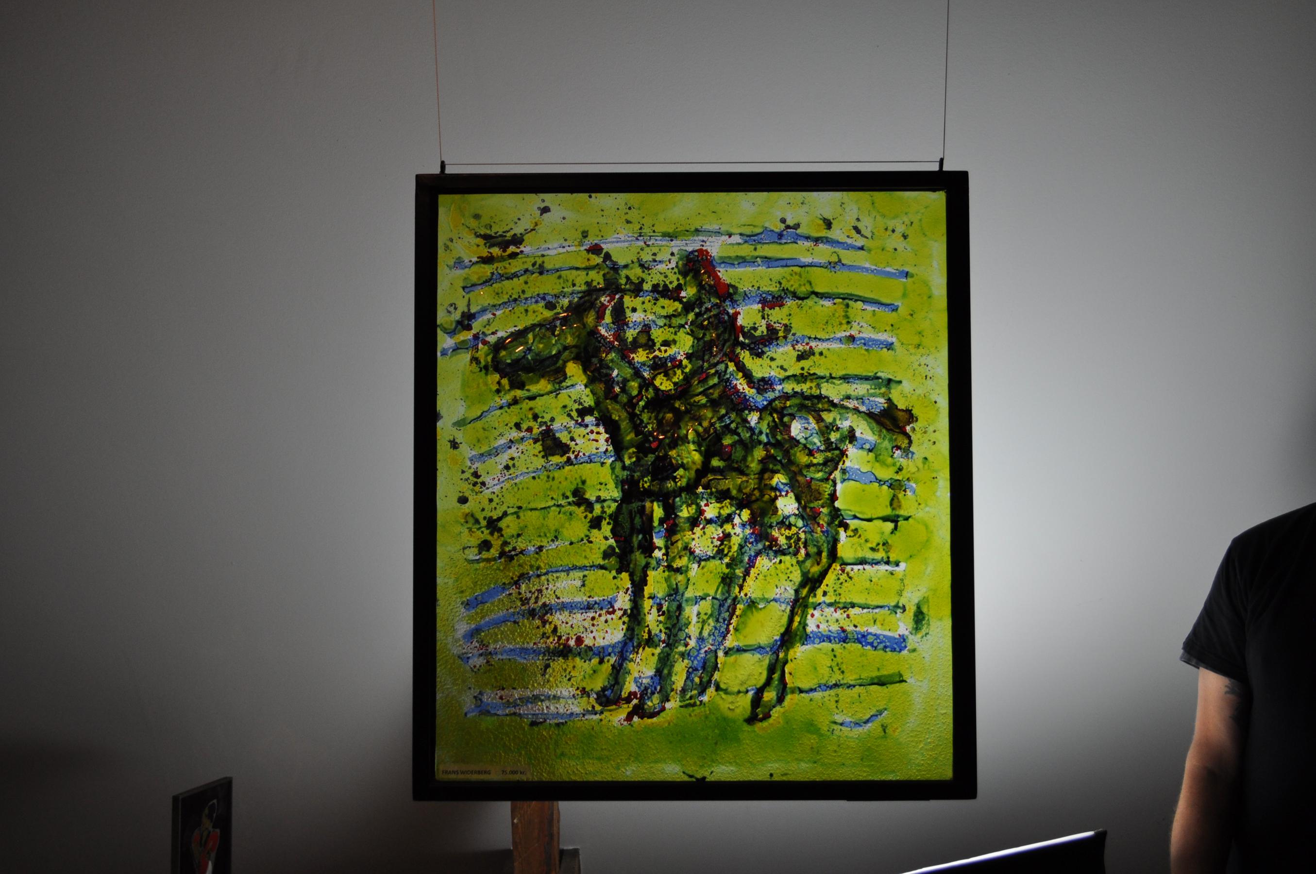 Frans Widerberg - Rider, Scandinavian Stained Glass Sculpture at 1stDibs