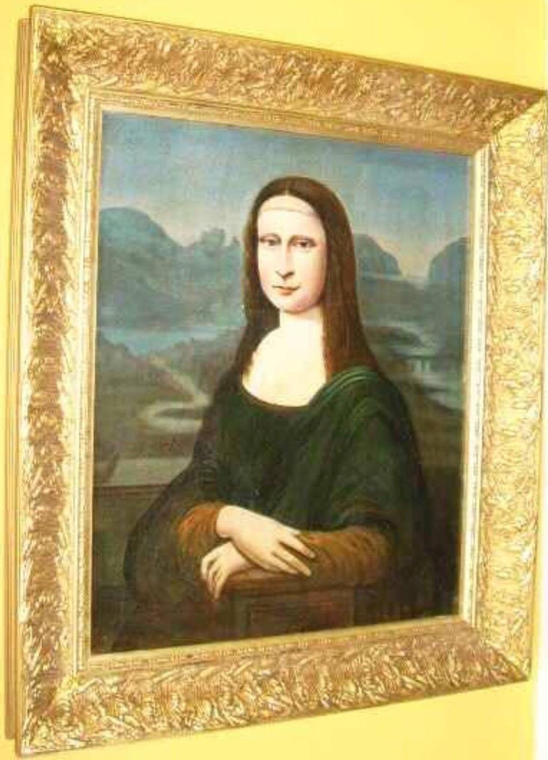 Leonardo Da Vinci (After) - 18thc Mona Lisa Oil Portrait Painting After ...