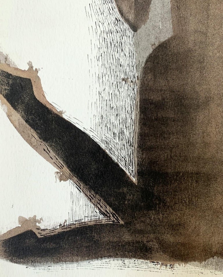 Jolanta Johnsson - Deux figures transparentes - Dessin figuratif, noir ...