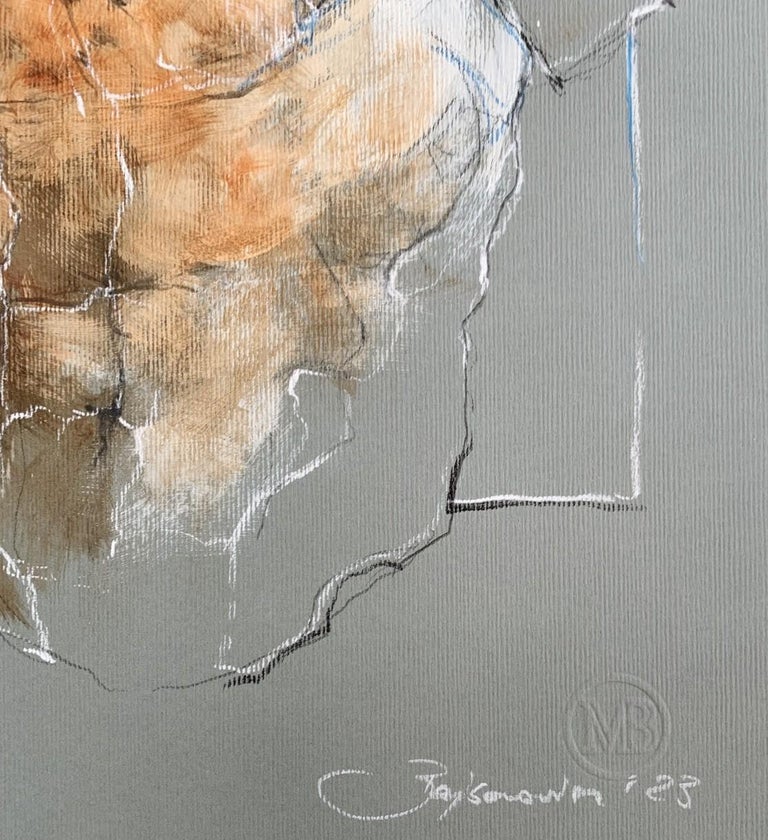 Michał Bajsarowicz - Nude - Mixed Media Drawing, Figurative, Subtle ...